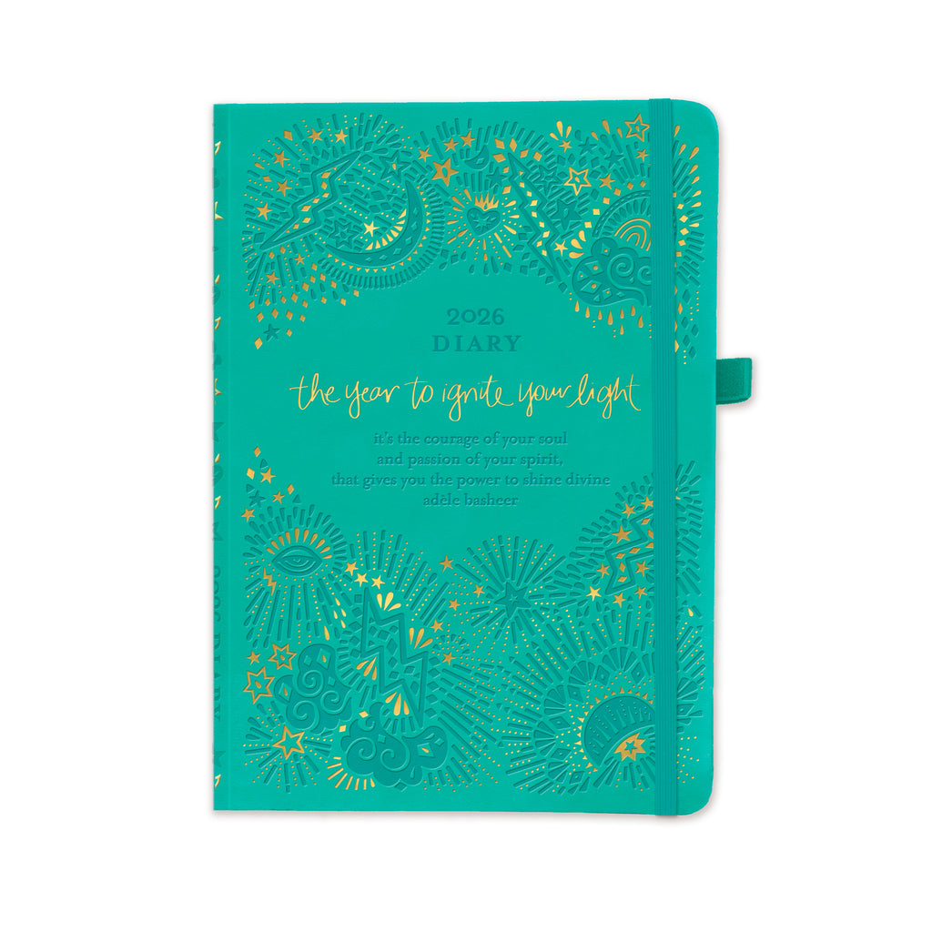 2026 Diary Planner + Journal | Turquoise Twist | Ignite Your Light ...