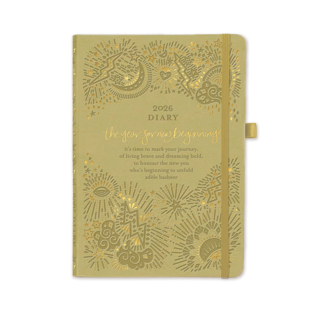 2026 Diary Planner + Journal | Olivine Green | Year for New Beginnings ...