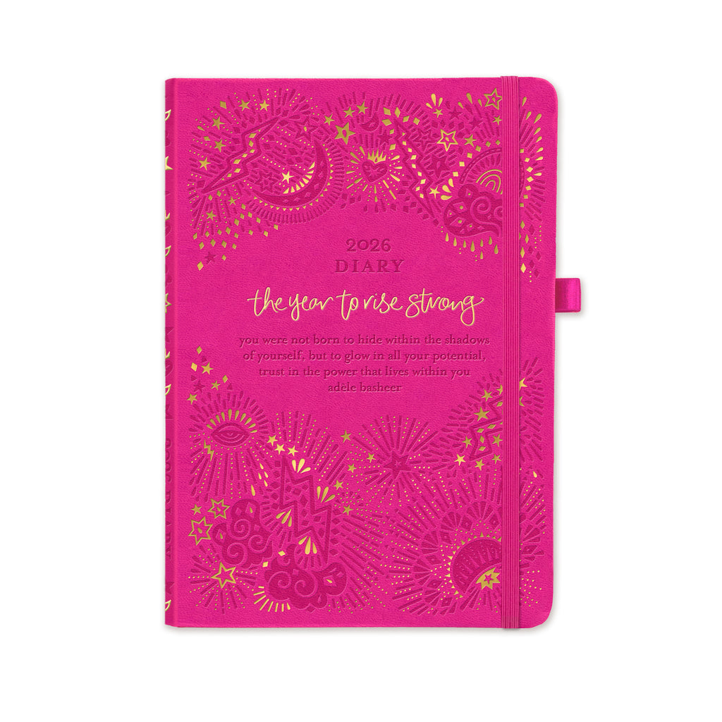 2026 Diary Planner + Journal | Positively Pink | Year to Rise Strong ...