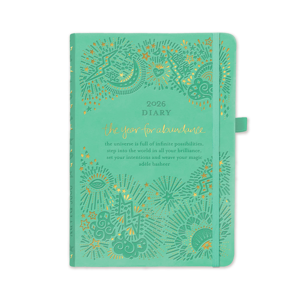 2026 Diary Planner + Journal | Tahitian Turquoise | Year for Abundance ...